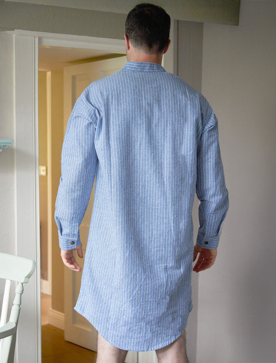 Men's Cotton Flannel Nightshirt - Blarney Stone | Aran Sweater Market
