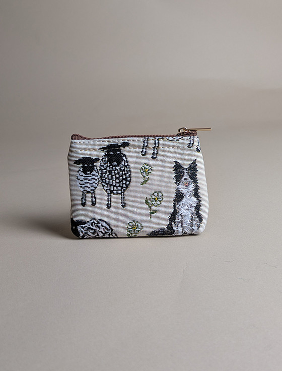 Tapestry Zip Coin Purse Sheep & Dog | Aran Sweater Market