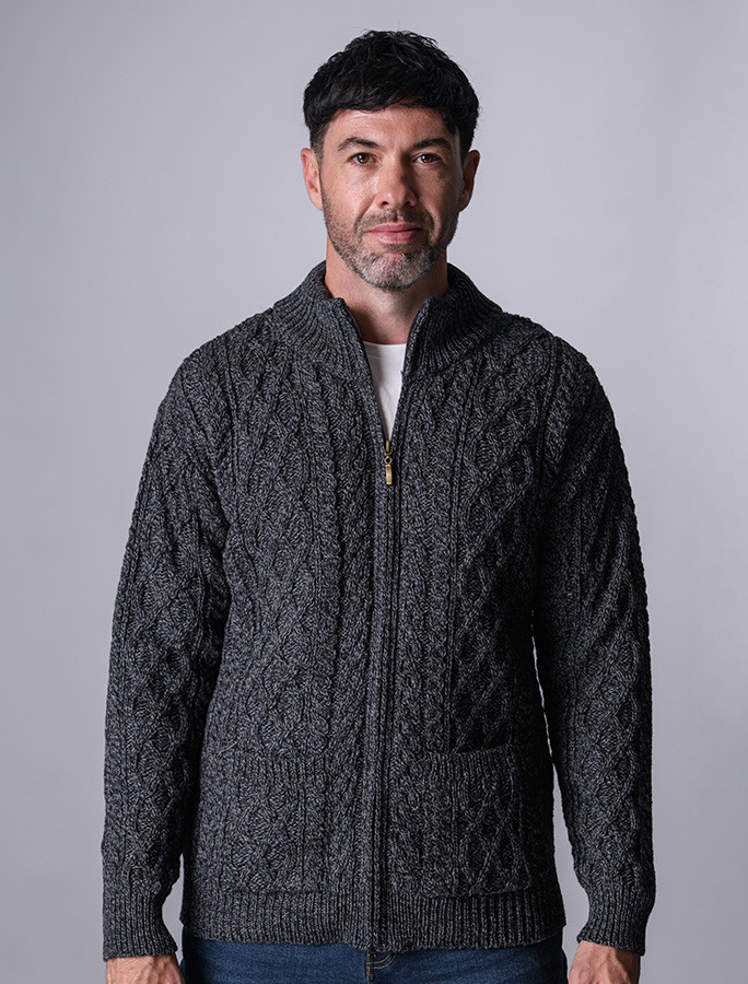 Mens Cable Knit cardigan | Mens Cardigan Sweaters