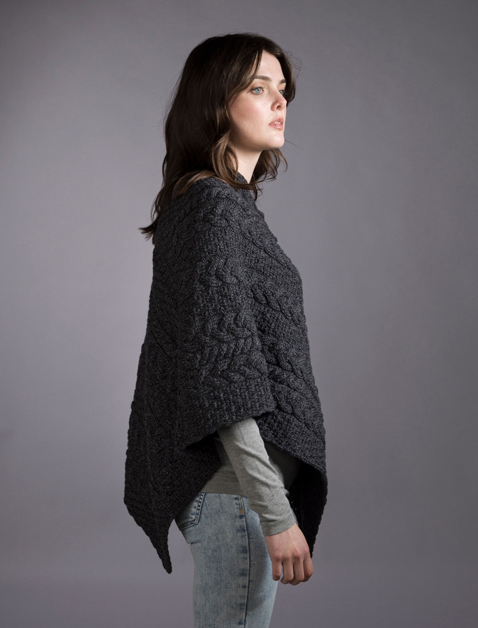 Cable Aran Poncho | Aran Sweater Market