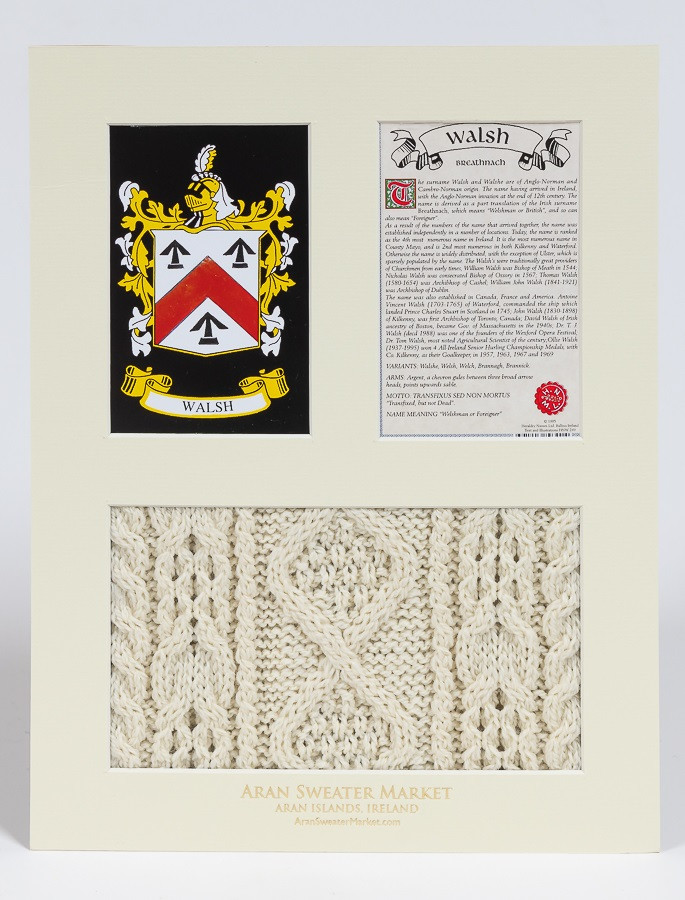 Walsh Clan & History Display - Original Walsh Name Pattern