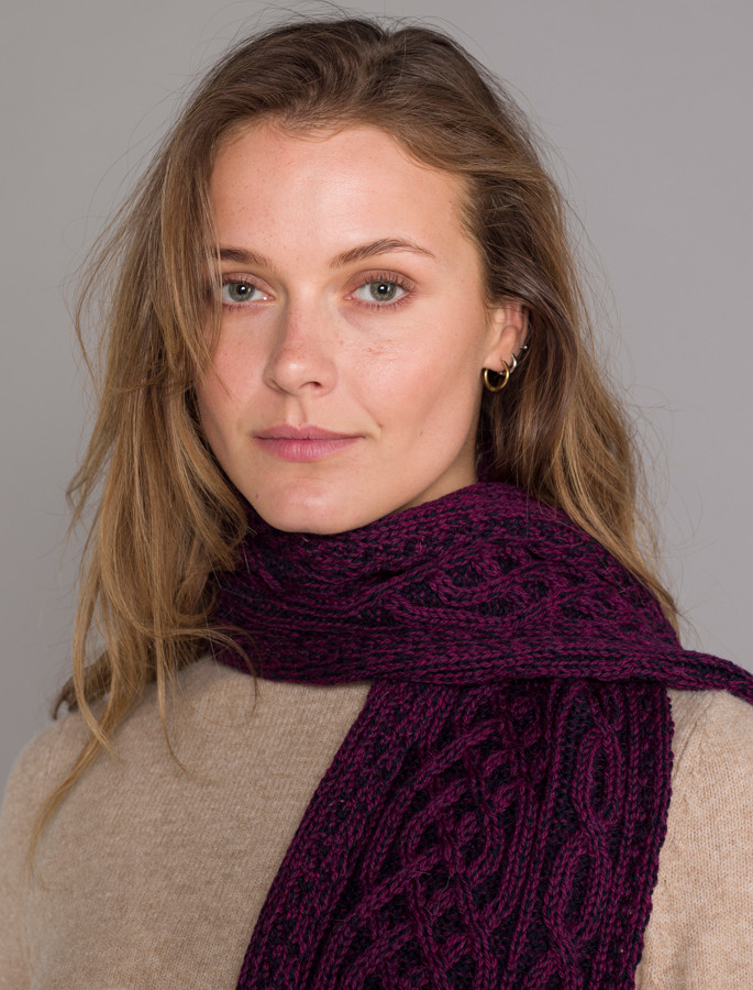 Plaited Aran Scarf, scarf, aran scarf