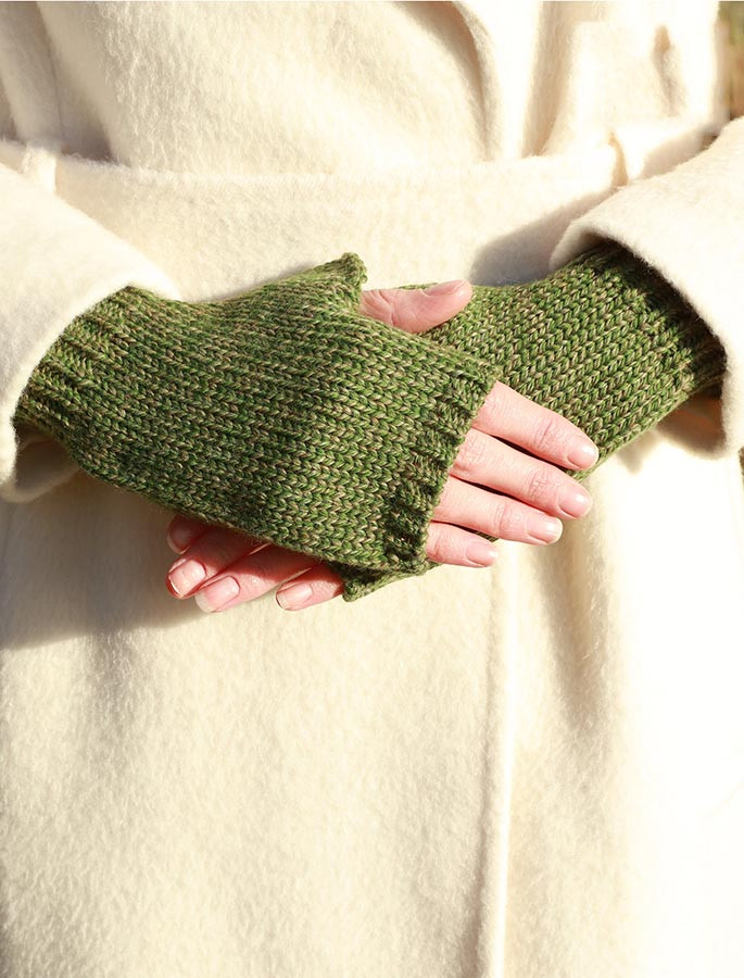 Ladies Super Soft Fingerless Mittens | Aran Sweater Market