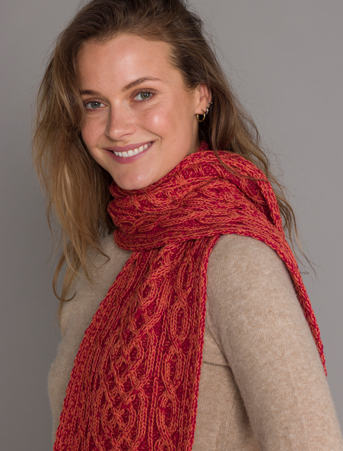 Plaited Aran Scarf, scarf, aran scarf