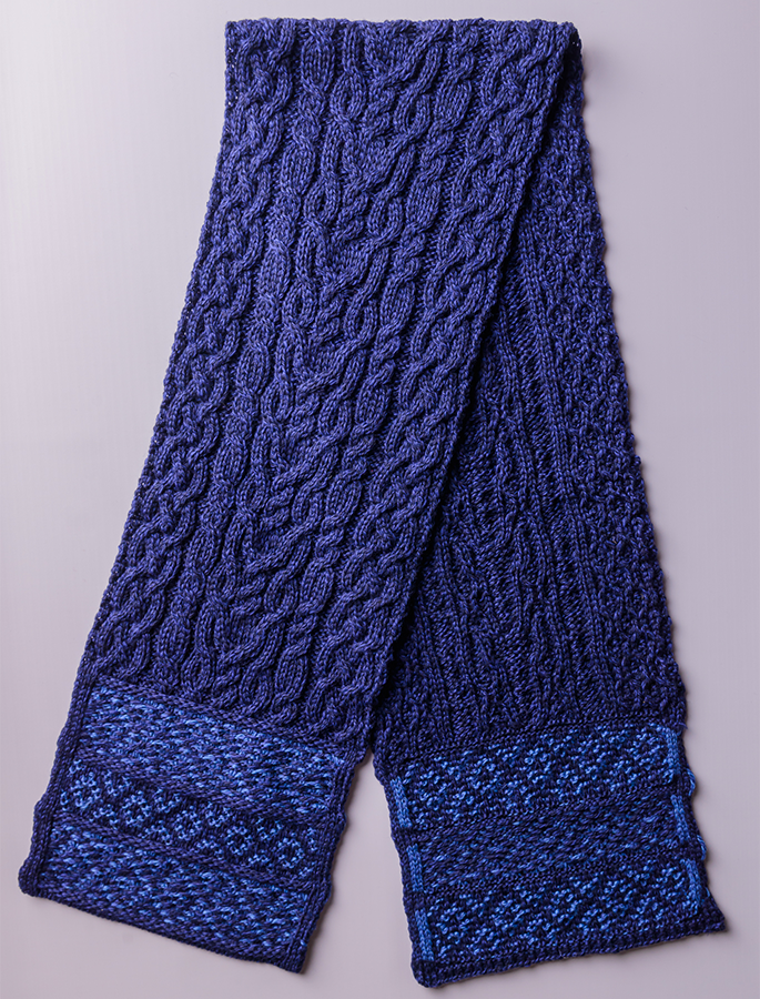 Ladies Fairisle Merino Wool Scarf