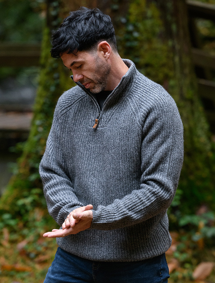 Killybegs Half-Zip Wool Sweater | Aran Sweater Market
