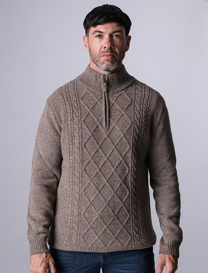Kinsale Half-Zip Wool Sweater | Aran Sweater Market