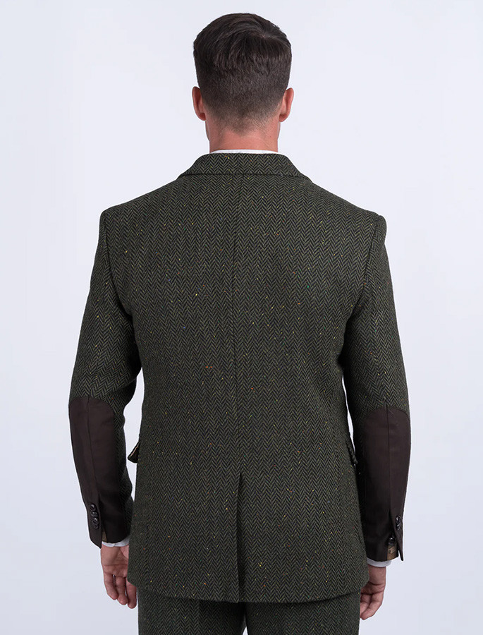 McDonagh Green Herringbone Heritage Tweed Jacket | Aran Sweater Market