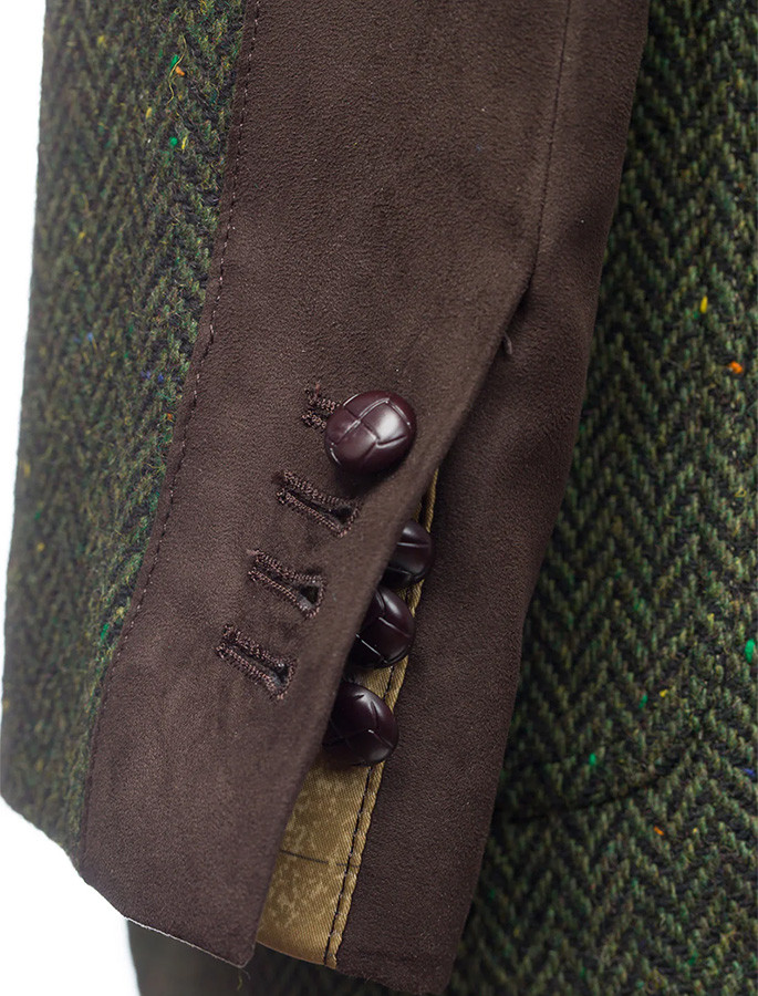McDonagh Green Herringbone Heritage Tweed Jacket | Aran Sweater Market