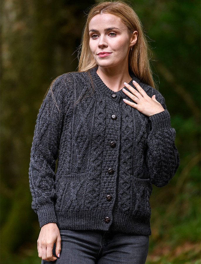 L‎ad‎ie‎s Classic Heritage Aran Cardigan | Aran Sweater Market