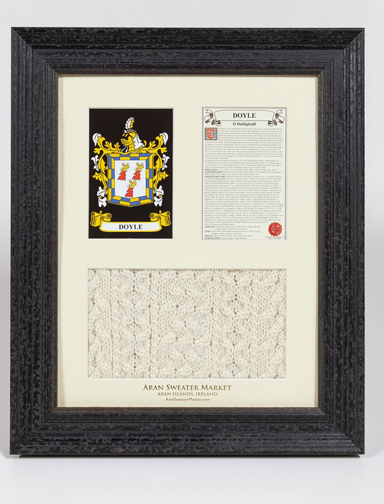 Doyle Clan Aran & History Display | Original Doyle Name Pattern