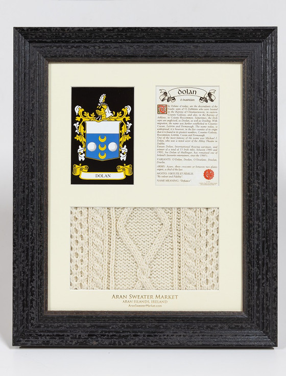 Dolan Clan Aran & History Display | Original Dolan Name Pattern