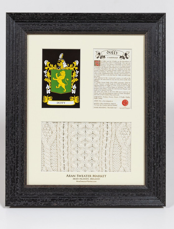 Duffy Clan Aran & History Display | Original Duffy Name Pattern