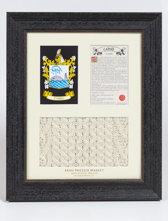 Cahill Clan Aran & History Display | Original Cahill Name Pattern