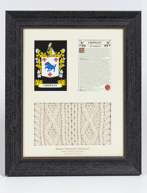 Crowley Clan Aran & History Display | Original Crowley Name Pattern