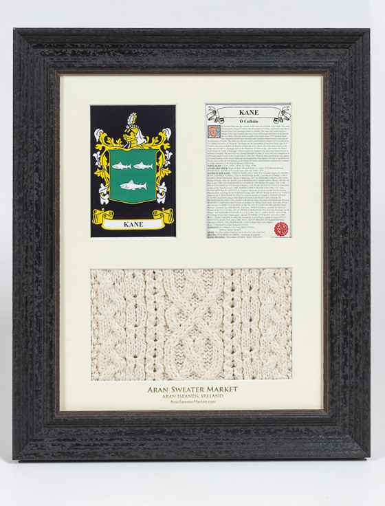 Kane Clan Aran & History Display | Original Kane Name Pattern