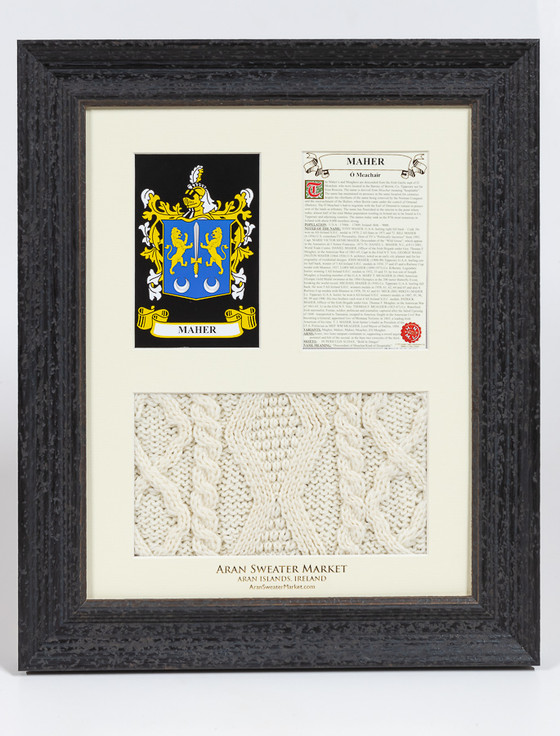 Maher Clan Aran & History Display | Original Maher Name Pattern