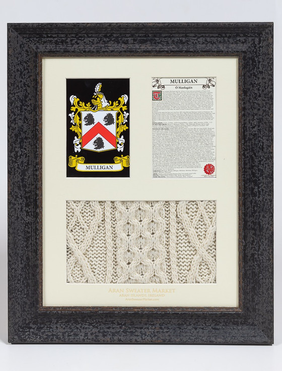 Mulligan Clan Aran & History Display | Original Mulligan Name Pattern