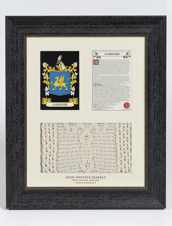 Gardner Clan Aran & History Display | Original Gardner Name Pattern
