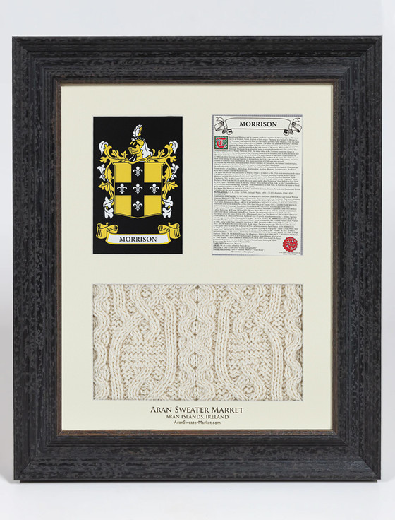 Morrison Clan Aran & History Display | Original Morrison Name Pattern