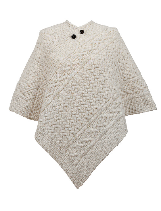 Palmer Clan Aran Poncho From The Aran Sweater Market
