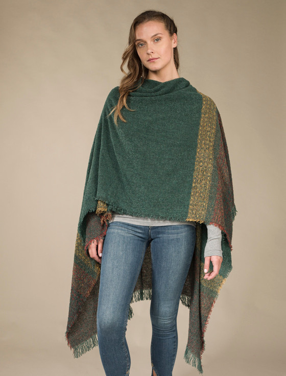 Lambswool celtic ruana wrap, Irish Ruana | Aran sweater market