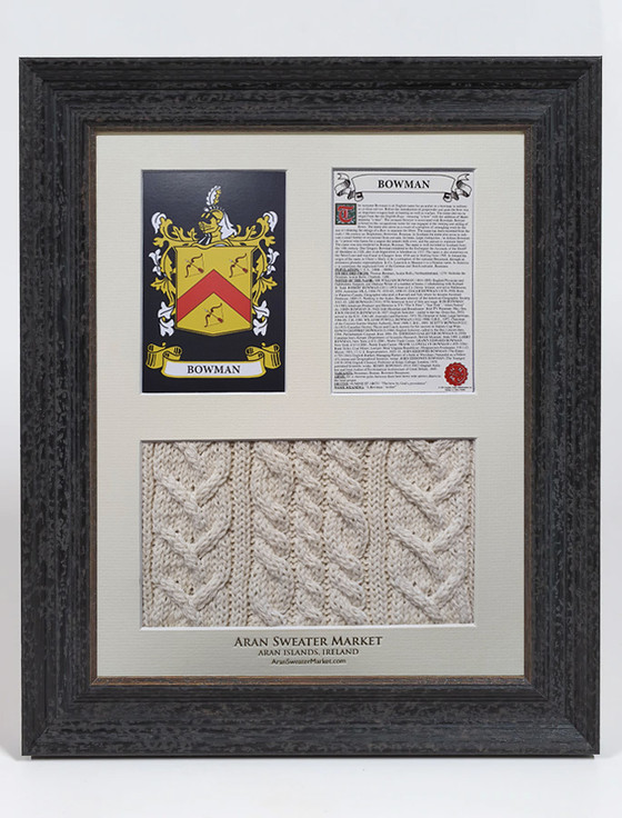 Bowman Clan Aran & History Display | Original Bowman Name Pattern