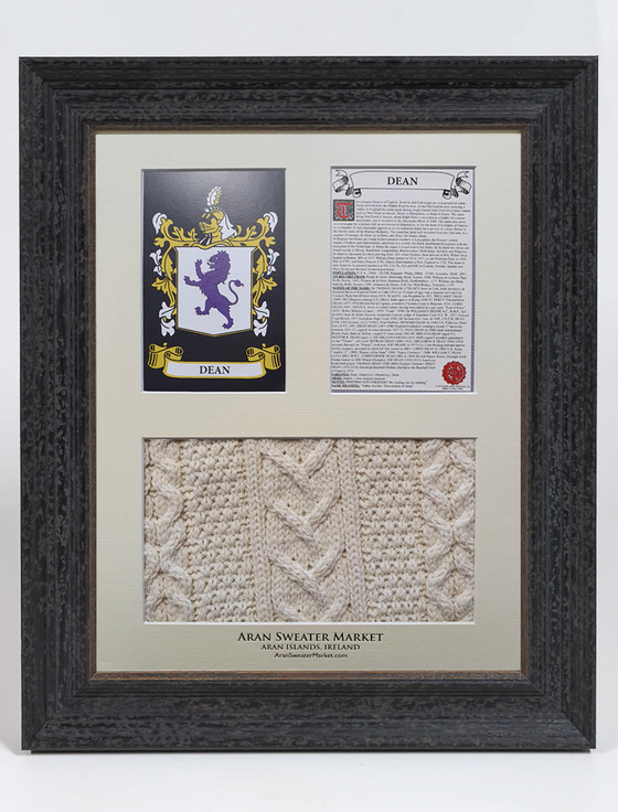 Dean Clan Aran & History Display | Original Dean Name Pattern