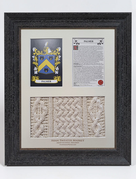 Palmer Clan Aran & History Display | Original Palmer Name Pattern