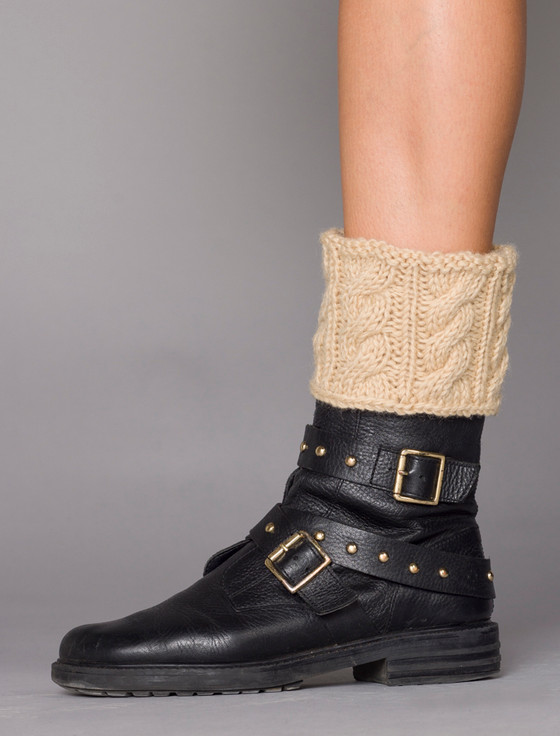 Aran Cable Knit Boot Cuffs