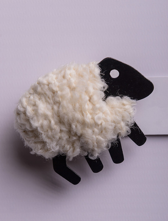 Irish Wool Sheep Fridge Magnet - White | Aran Sweater Market
