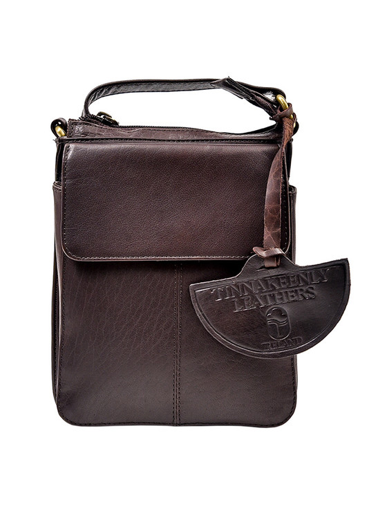 Irish Leather Shoulder Bag - Brown | Aran Sweater Market