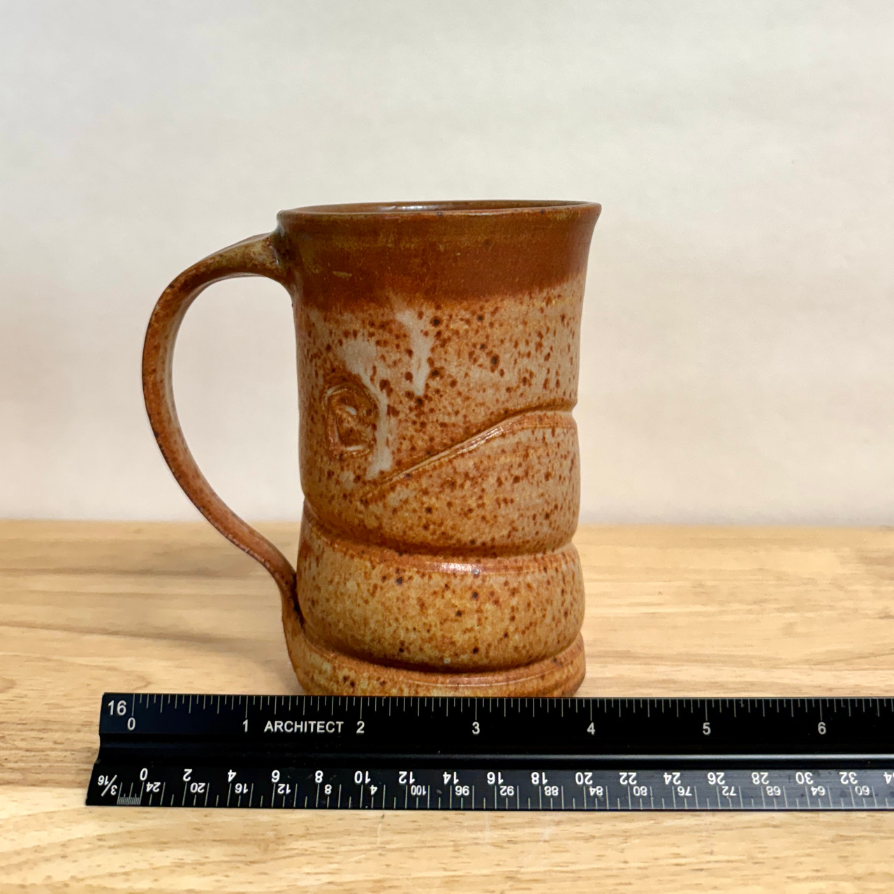 Handmade Pottery Tall Mug - Patina Green