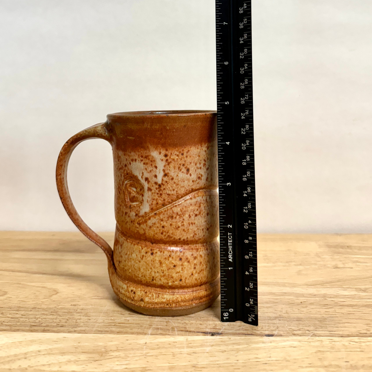 Handmade Pottery Tall Mug - Patina Green