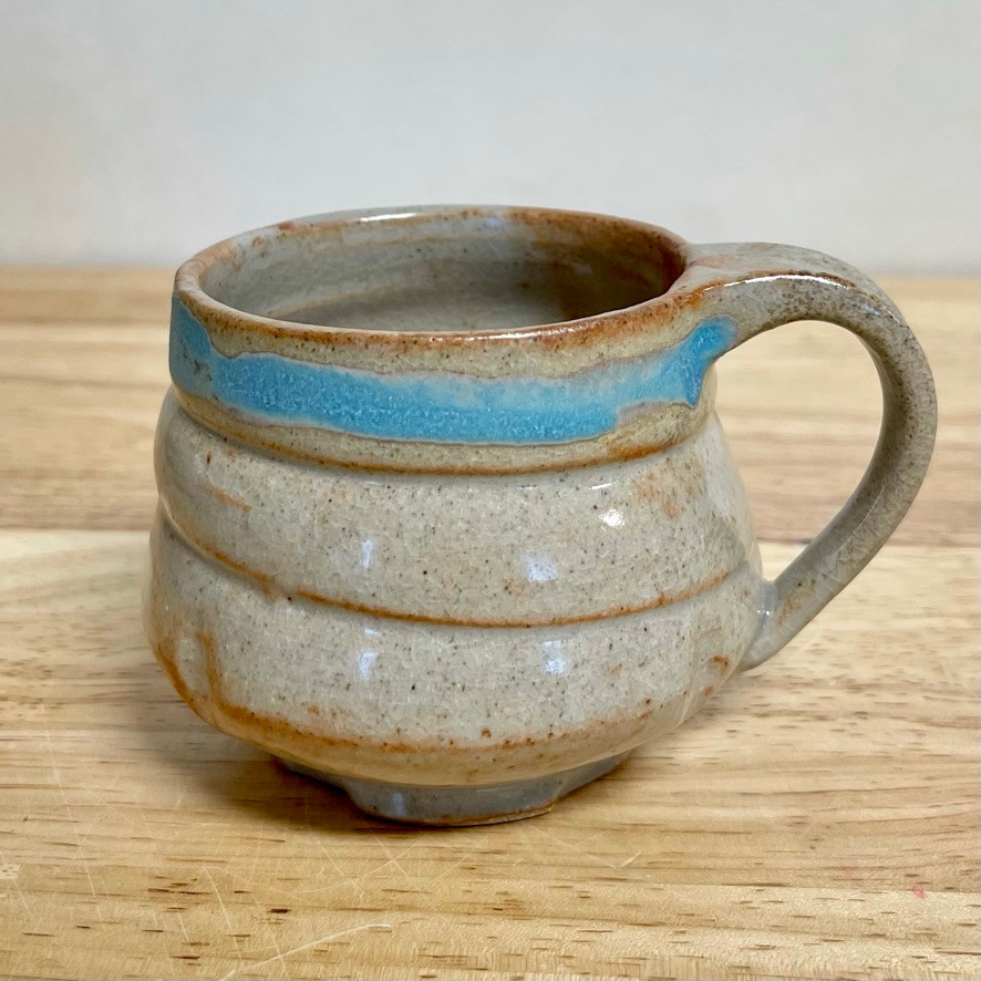 Handmade Pottery Teacup and Saucer. One of a kind!