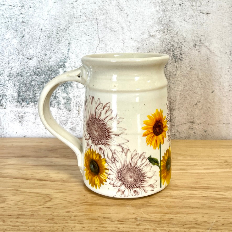 Handmade Pottery Sunflower Mug