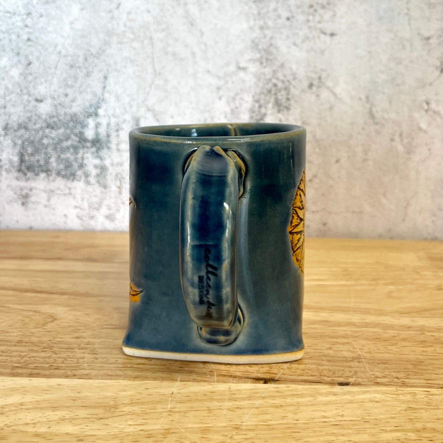 Handmade Pottery Sun and Moon Mug