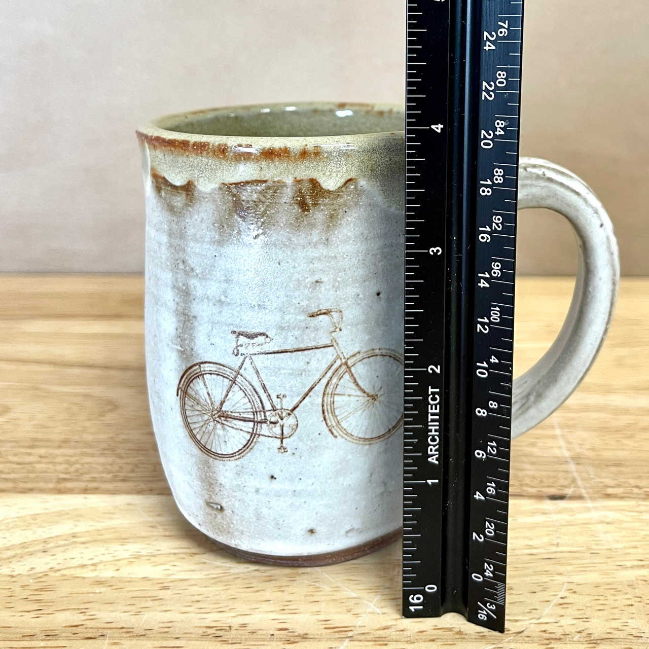 Handmade Pottery Bicycle Mug-Adorable