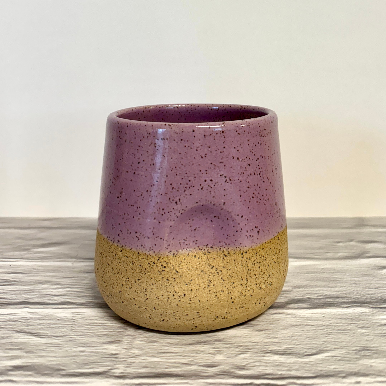 Handmade Pottery Dented Tumbler-Lavender