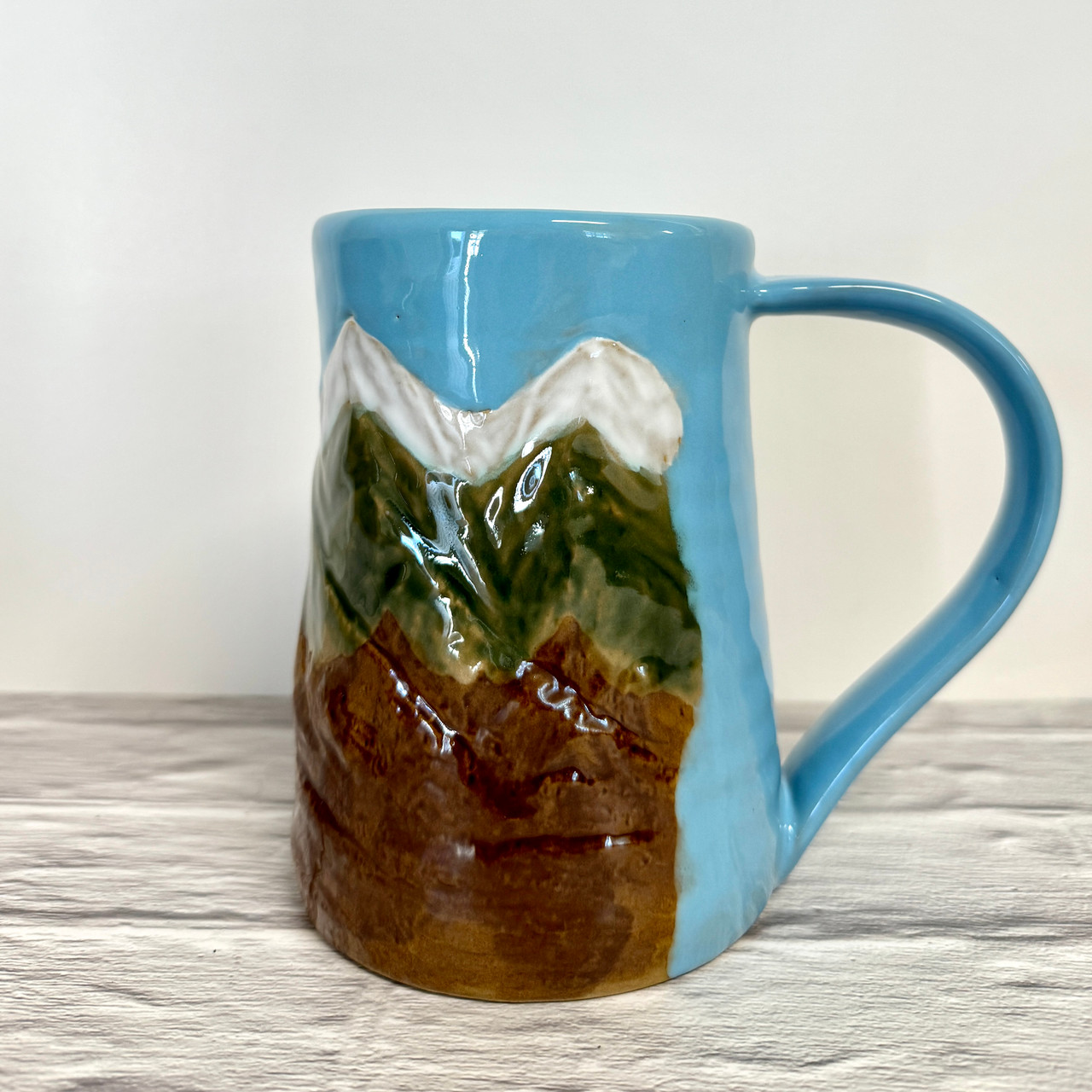 Handmade Pottery Desert Red Large Tankard Mug 24 - 26 oz ...