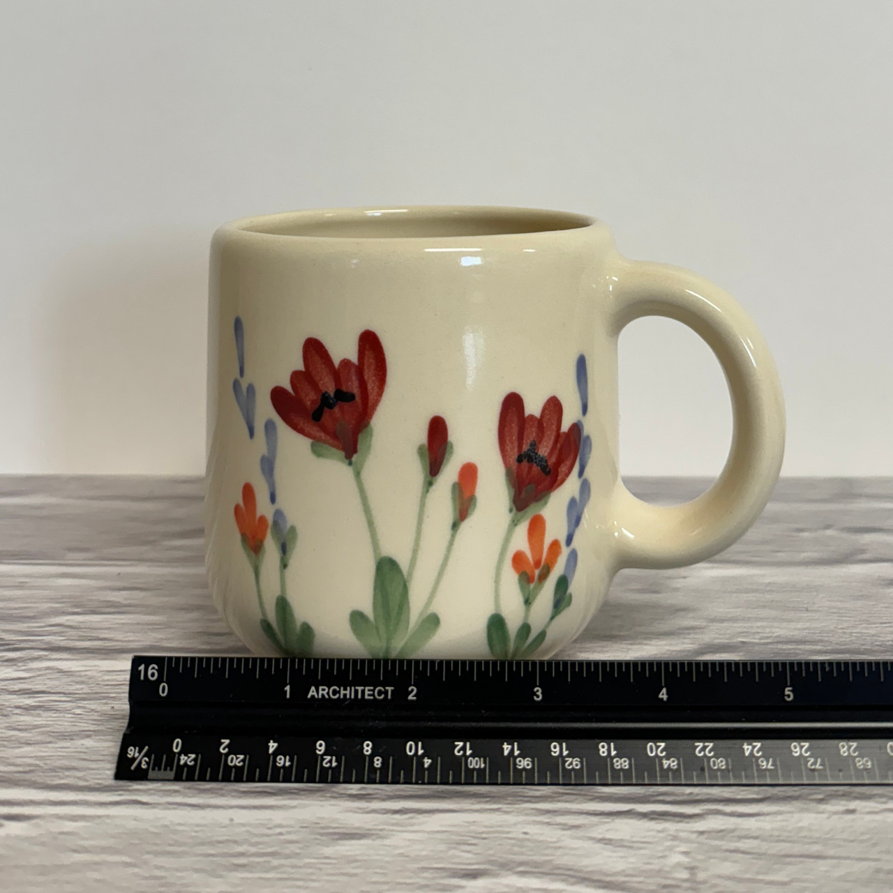 Handmade Red Poppy Mug
