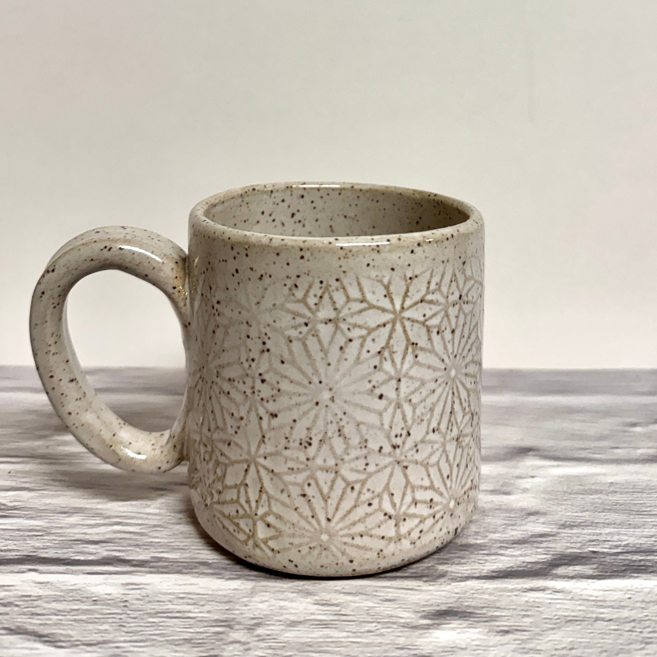 Handmade Pottery Black Walking Cat Mug