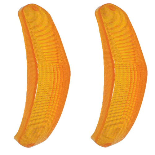 Turn Signal Lenses, Amber, Pair - Compatible with VW Type 3 70-73 - Car ...