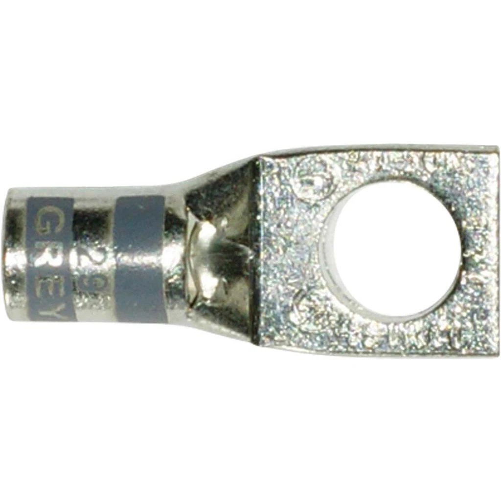4 AWG, Single Hole, 3/8" Stud, (Gray) Copper Industrial Lugs - Hi-Line Inc.