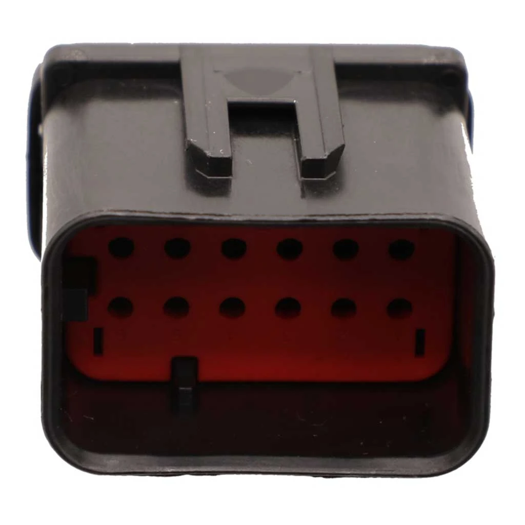 12 Positions Cap Housing Reduced Wire Seal Black, Key A Red - Hi-Line Inc.