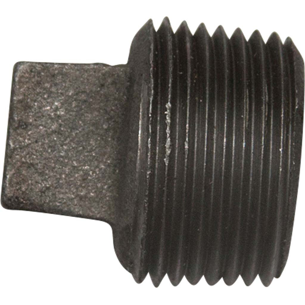 3/4" Square Head Plug, Sch. 40 Black Pipe Fitting, Class 150 - BP10034 ...