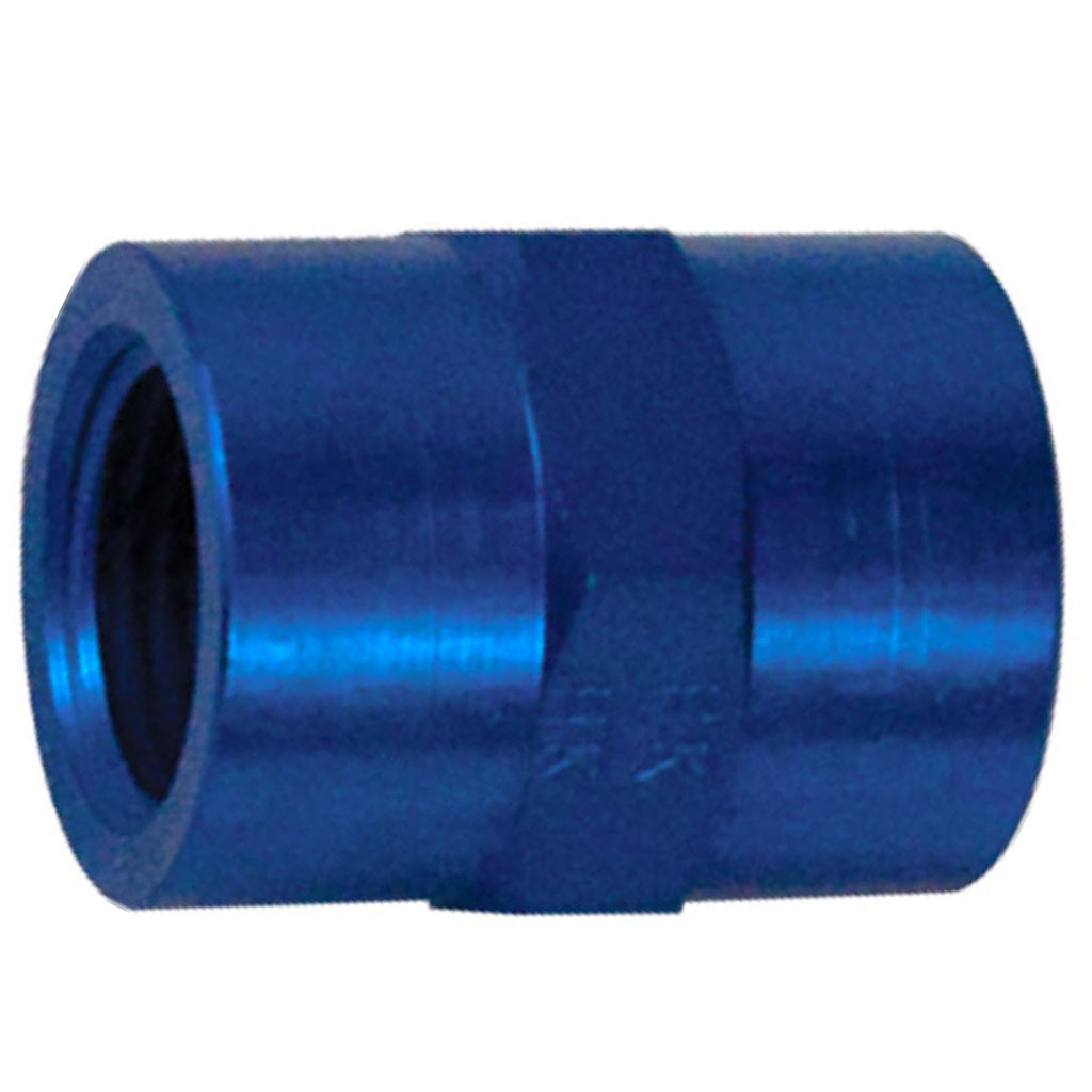 1/4" Female NPT, AN Female Pipe Coupling, Aluminum - Hi-Line Inc.