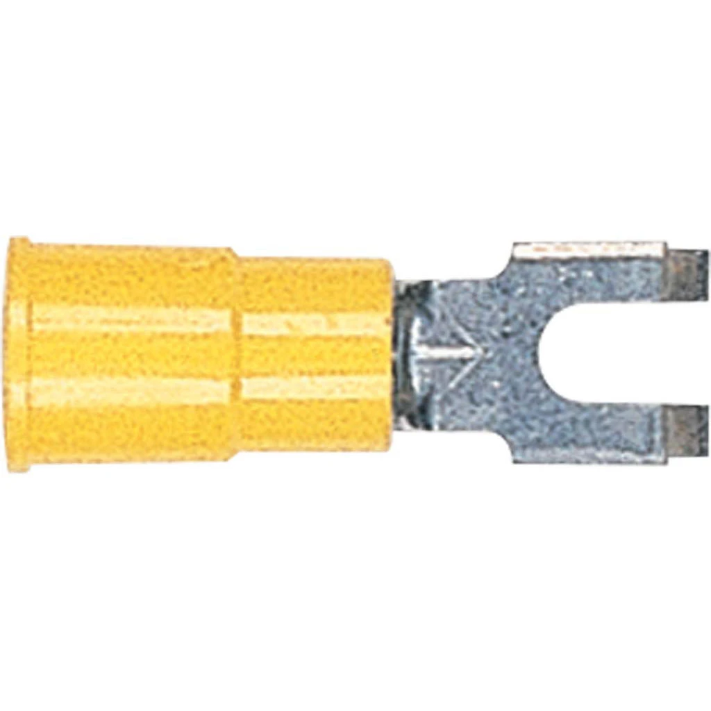 12-10 AWG, #6 Stud Size, Flanged Fork Terminal, Vinyl Insulated - Hi ...