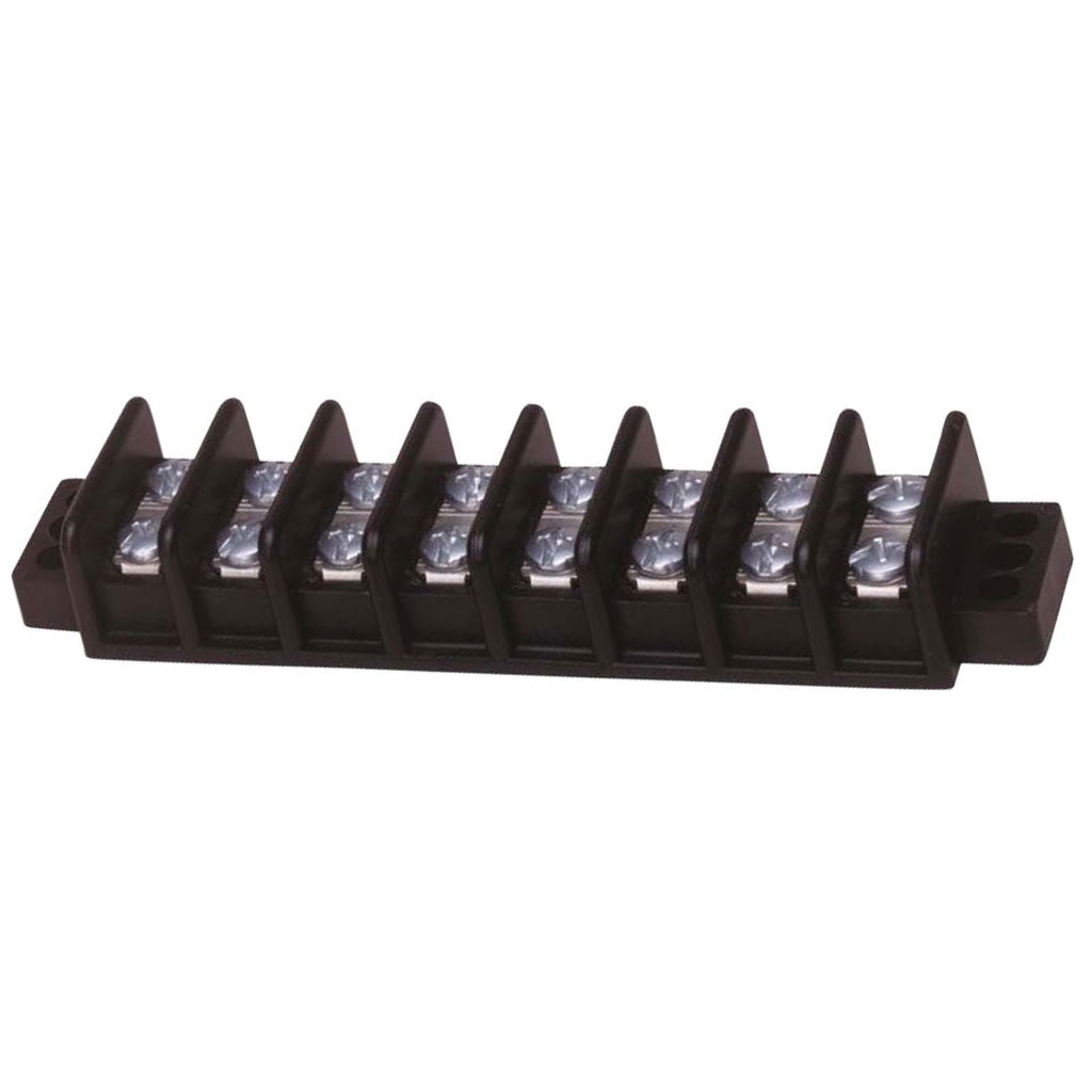 12 Poles, 30 Amp Double Row Terminal Block - Hi-Line Inc.