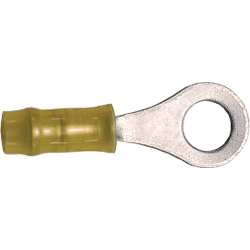 26-24 AWG, #6 Stud Size, Ring Terminal, Nylon Insulation - Hi-Line Inc.